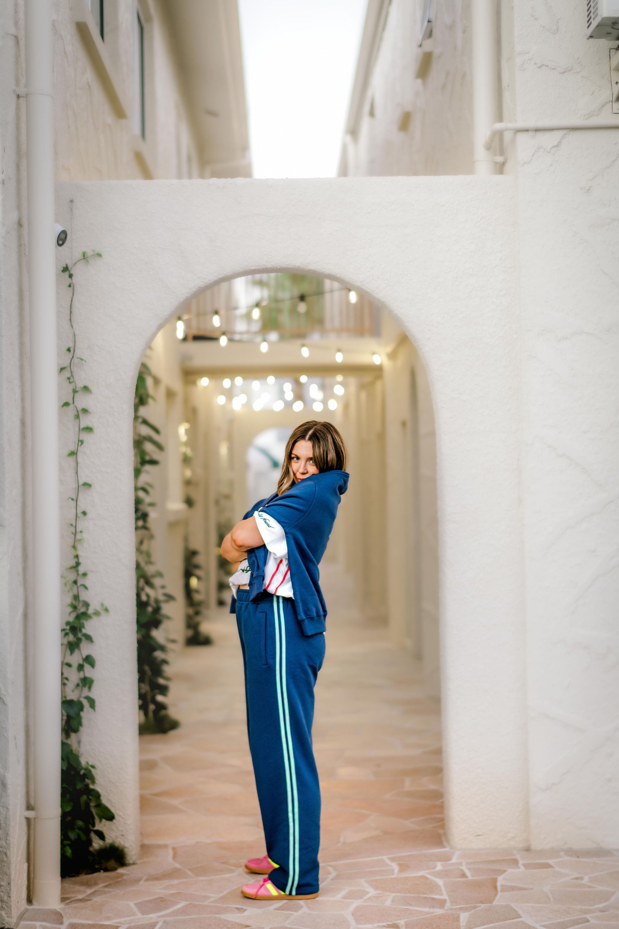 Run to Paradise Sweat Pants Blue | VANDY Beachwear